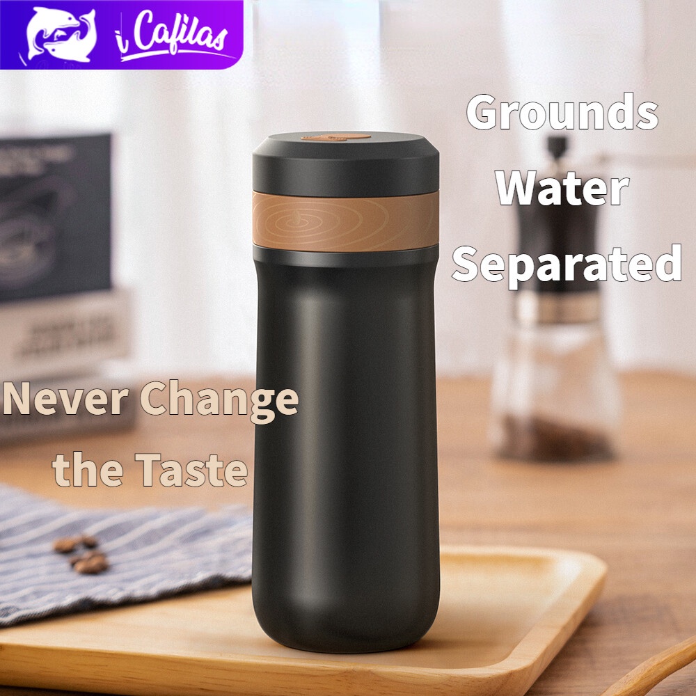【i Cafilas】[FK11] Portable French Press Coffee Maker With Unique Filter ...