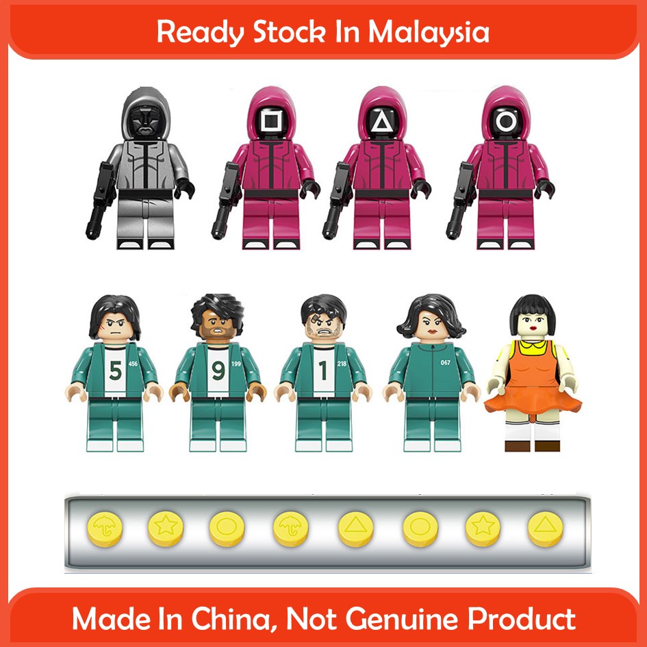 Squid Game Lego Mini Figure Building Block Collection KF6149 | Shopee ...