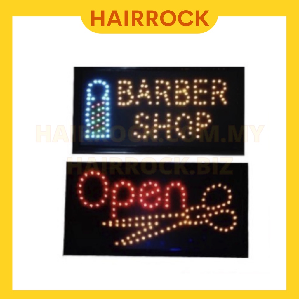 BARBER SALON LED SIGN BOARD Semi-outdoor Ultra Bright flashing sign of ...