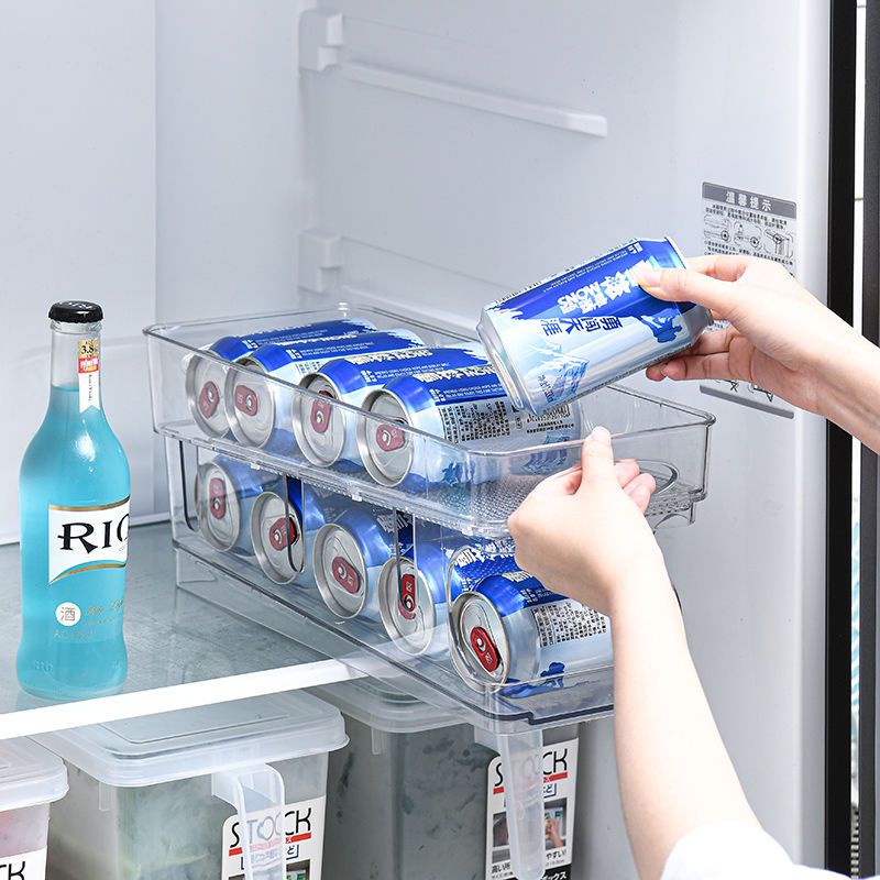 Refrigerator Drink Cola Storage Box Double Layer Cans Beer Drink Cola ...