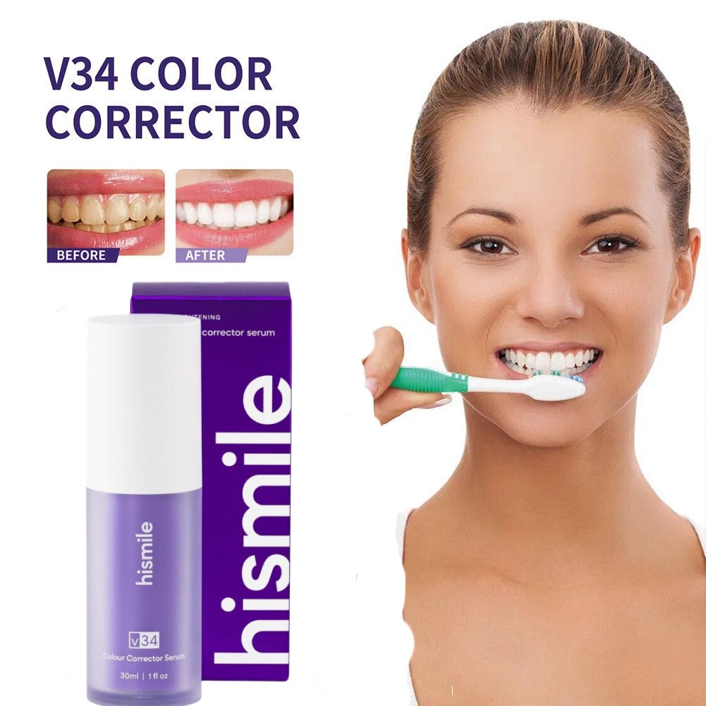v34 color Corrector, Purple Teeth Whitening, Tooth Stain Removal, Teeth ...