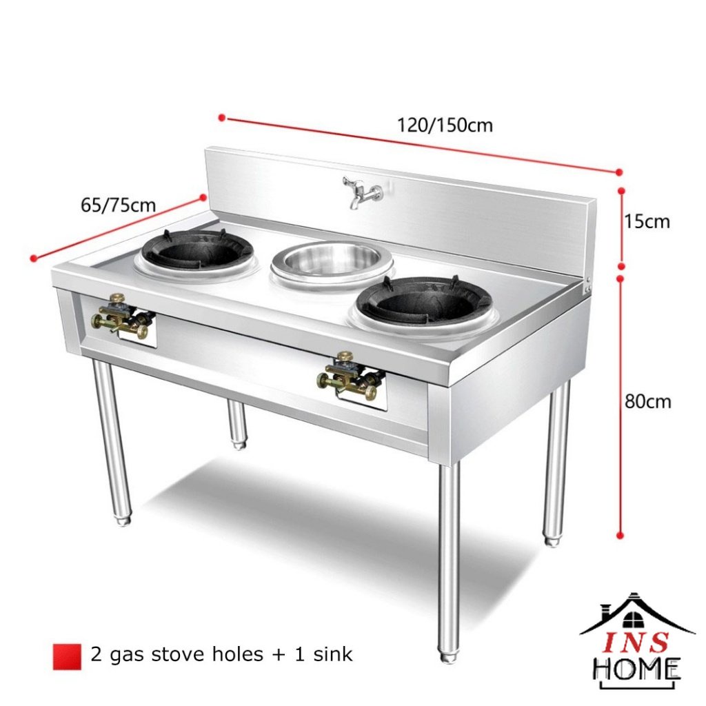 Stainless Steel Gas Stove Shelf Burner Fire Stove Commercial Stove ...