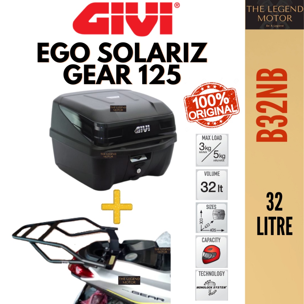 YAMAHA EGO SOLARIZ GEAR125 SOLARIS GEAR 125 GIVI MRV MONORACK MONOTECH ...