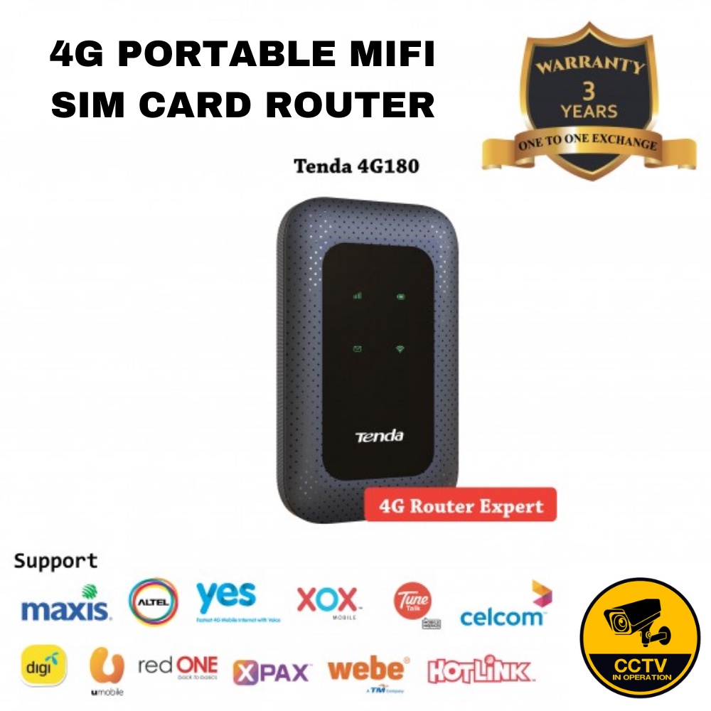 Tenda 4G185 4G180 Portable 4G Sim Card Router MiFi Hotspot Pocket Wifi ...