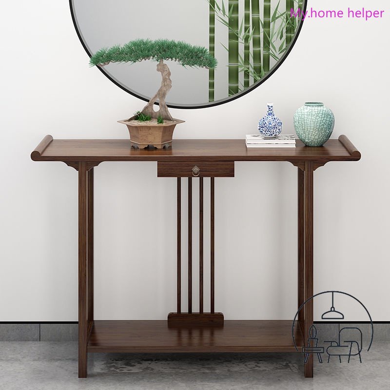 🔥New Chinese Style a Long Narrow Table Solid Wood Console Tables Zen ...