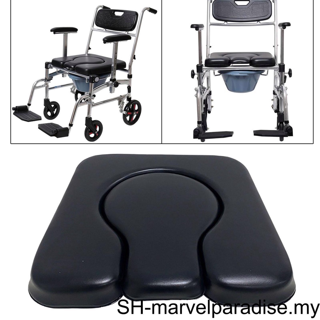 PVC Commode Seat Cushion Removable Soft Toilet Cushion for Wheelchair ...
