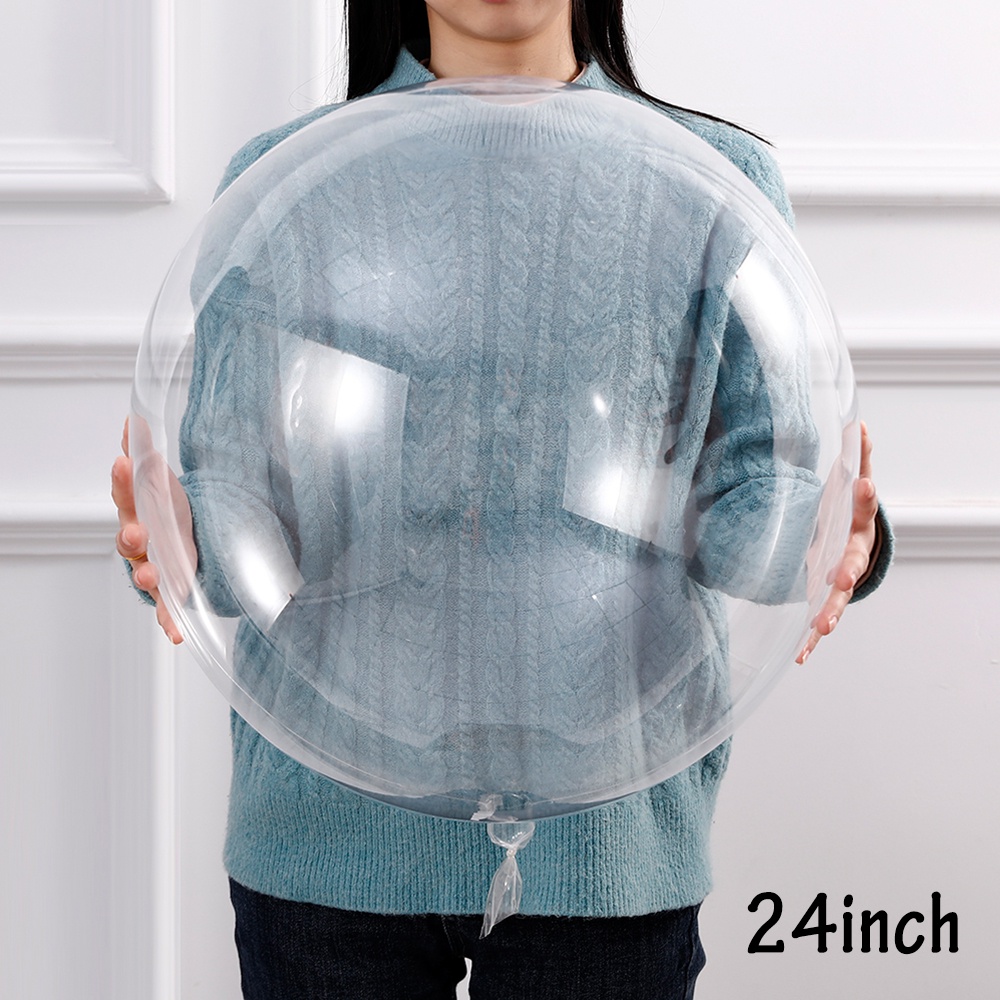 2Pcs/Set Daisy Balloons Transparent Bubble Balloons Set Helium ...