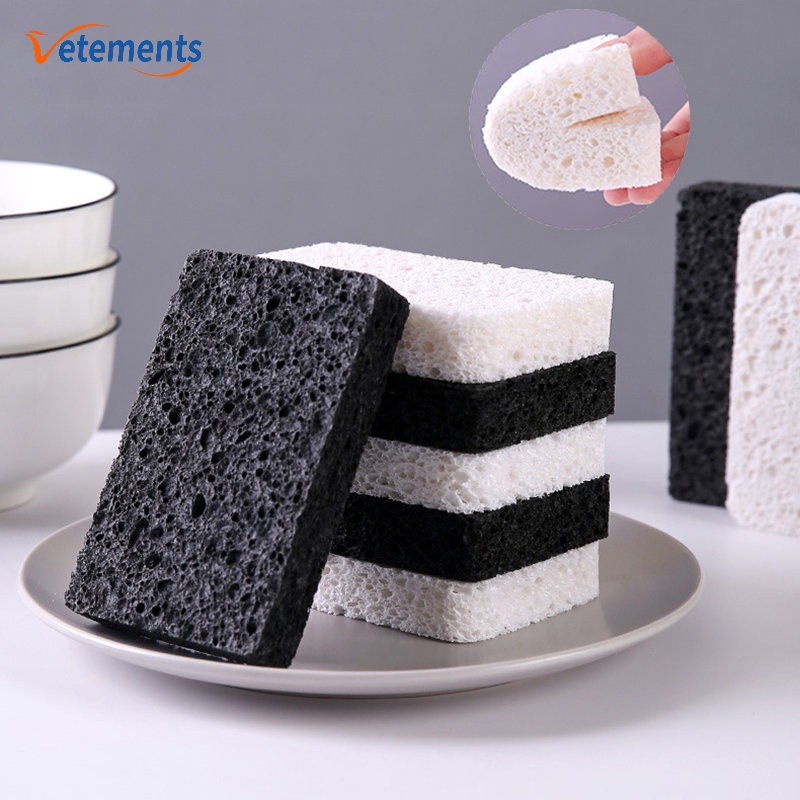 Kitchen Dishwashing Wood Pulp Sponge/ Durable Water-absorption Scouring ...