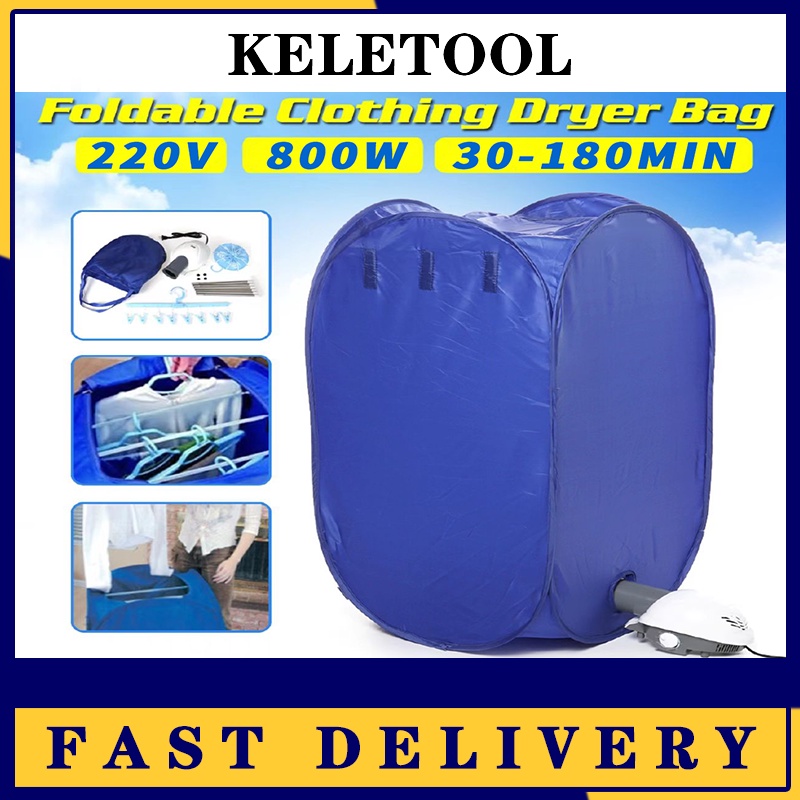 Electric dryer, warm air dryer Folding travel fast dryer 800W warm air ...