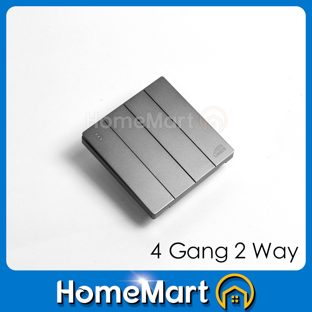 【LINIER ULTRA SLIM】 Switch Socket Modern Wall Switches SPACE GREY 13A ...