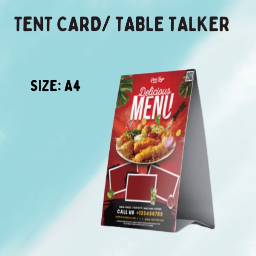 Tent Card/Table Talker/Display A5 | Shopee Malaysia
