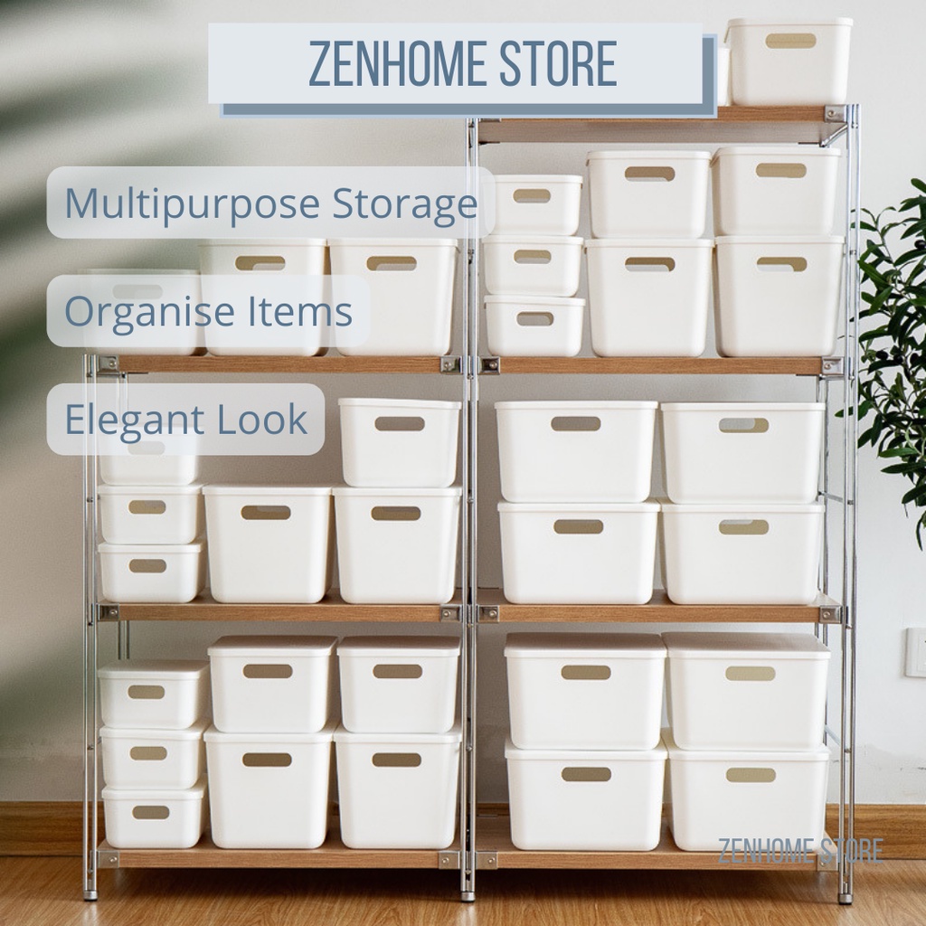 Muji Storage Box With Cover Lid Cosmetic Packaging Box Cloth & Toy Storage Box Kotak Simpanan 桌面 ...