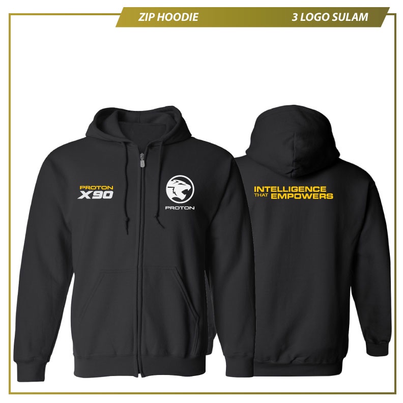 Zip Hoodie Cotton Proton X90 SUV Baju Sejuk Premium Design Murah Lelaki ...