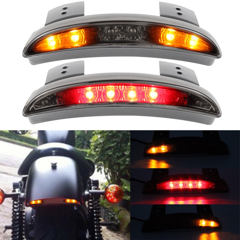 Motorcycle Modified LED Tail Light Harley Locomotive Five-Line Rear ...