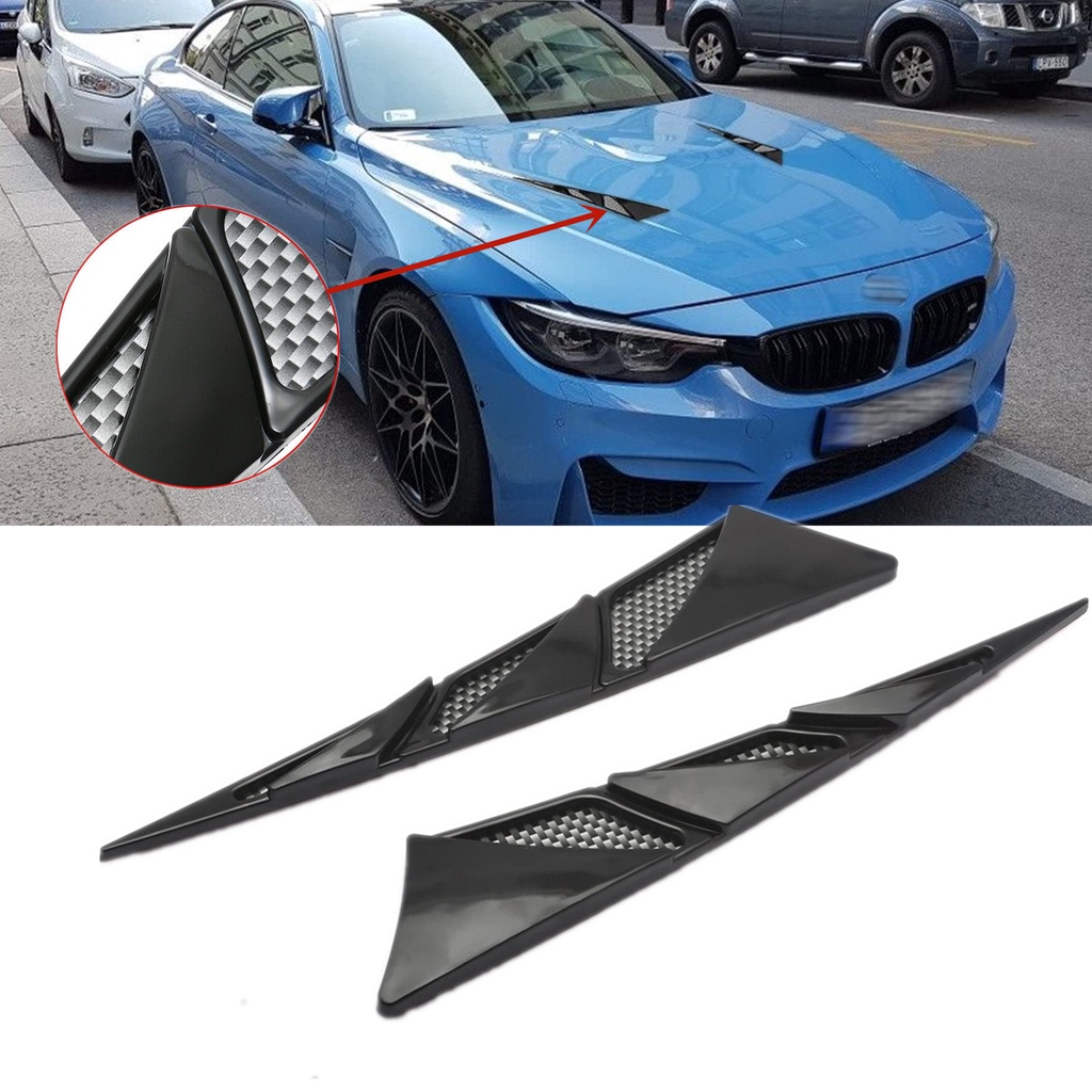 1 Pair ABS Universal Car Sport Racing Side Air Flow Simulation Vent ...
