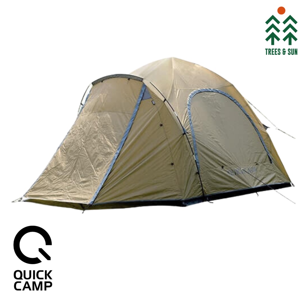 Quickcamp Double Wall Cabin Auto Tent For 4-5 People - Tan/Gray QC-DT270 | Shopee Malaysia