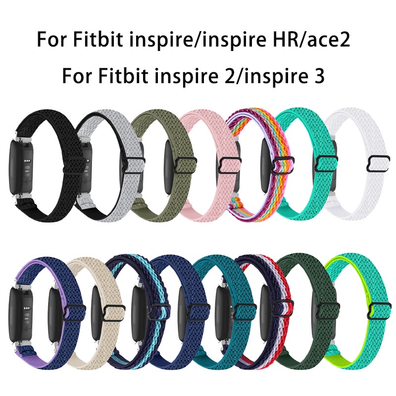 Nylon Elastic Strap For Fitbit Inspire 3 2 Band Adjustable Watchband ...