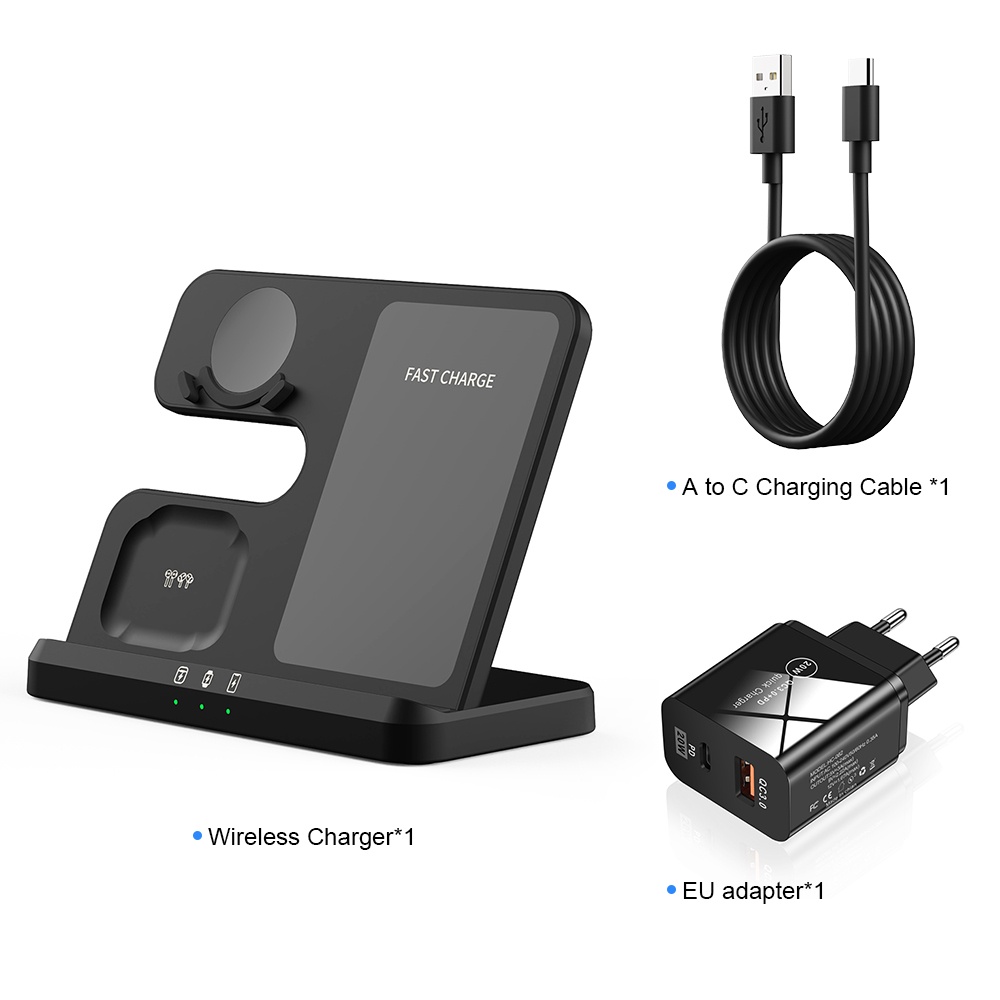 3 in 1 Wireless Charger Stand for Samsung Galaxy S23 S22 21 Ultra S20 ...