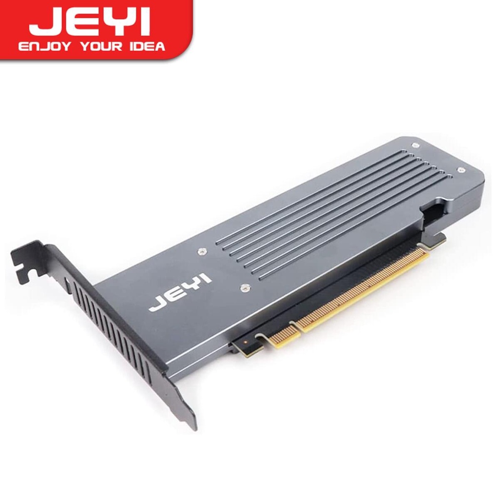 JEYI 4 SSD M.2 X16 PCIe 4.0 X4 Expansion Card with Heatsink, Supports 4 NVMe M.2 2280 up to ...