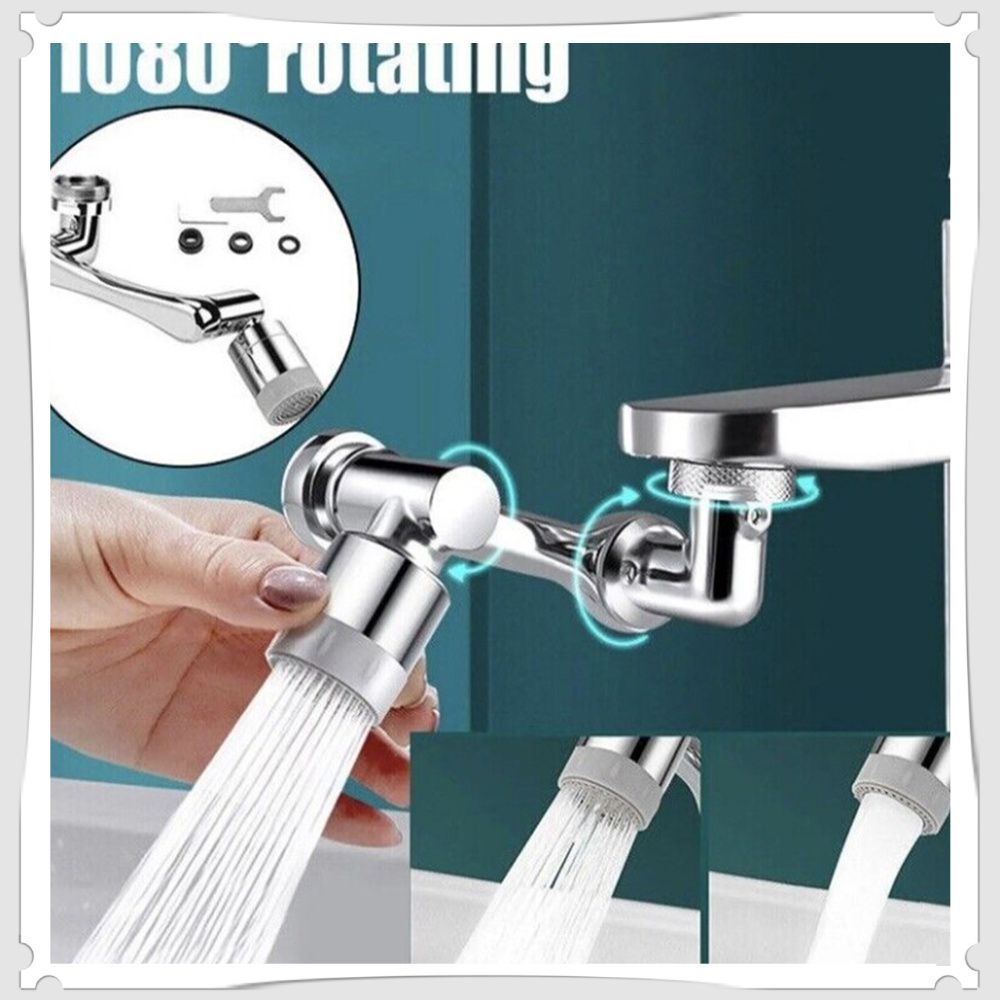 1080° Rotating Faucet Nozzle Water Tap Rotation Extender Aerator Mixer ...