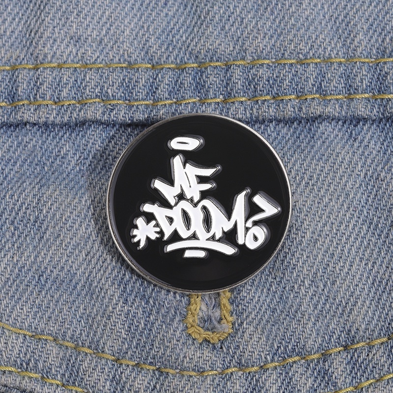 Round MF DOOM Pins Hip Hop Music Brooch Metal Badges Fashion Jewellery ...