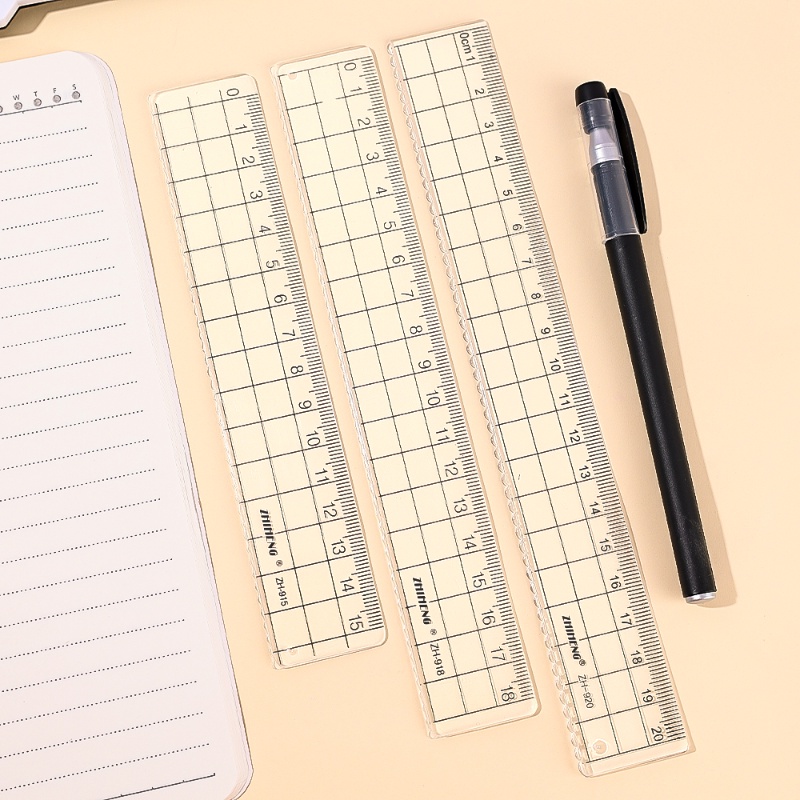 15/18/20cm Transparent And Minimalist Wind Ruler Student Drawing ...