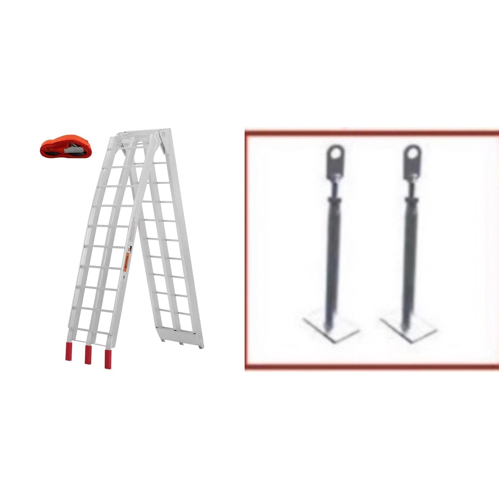 MOTORCYCLE BIKE STAGE FOLDING LADDER RAMP HEAVY-DUTY MOTOCYCLE BIKE ...