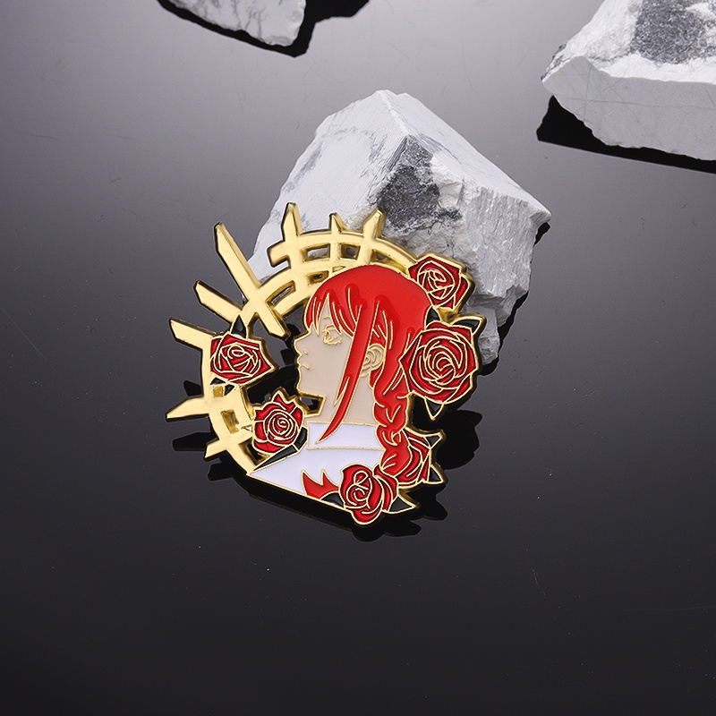 Anime Chainsaw Man Enamel Pin Cartoon Makima Brooch Lapel Badges
