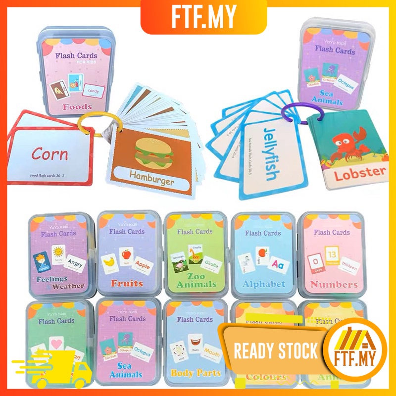 Best Selling Children Baby Early Learning Flash Card Kad Animal Shape ...