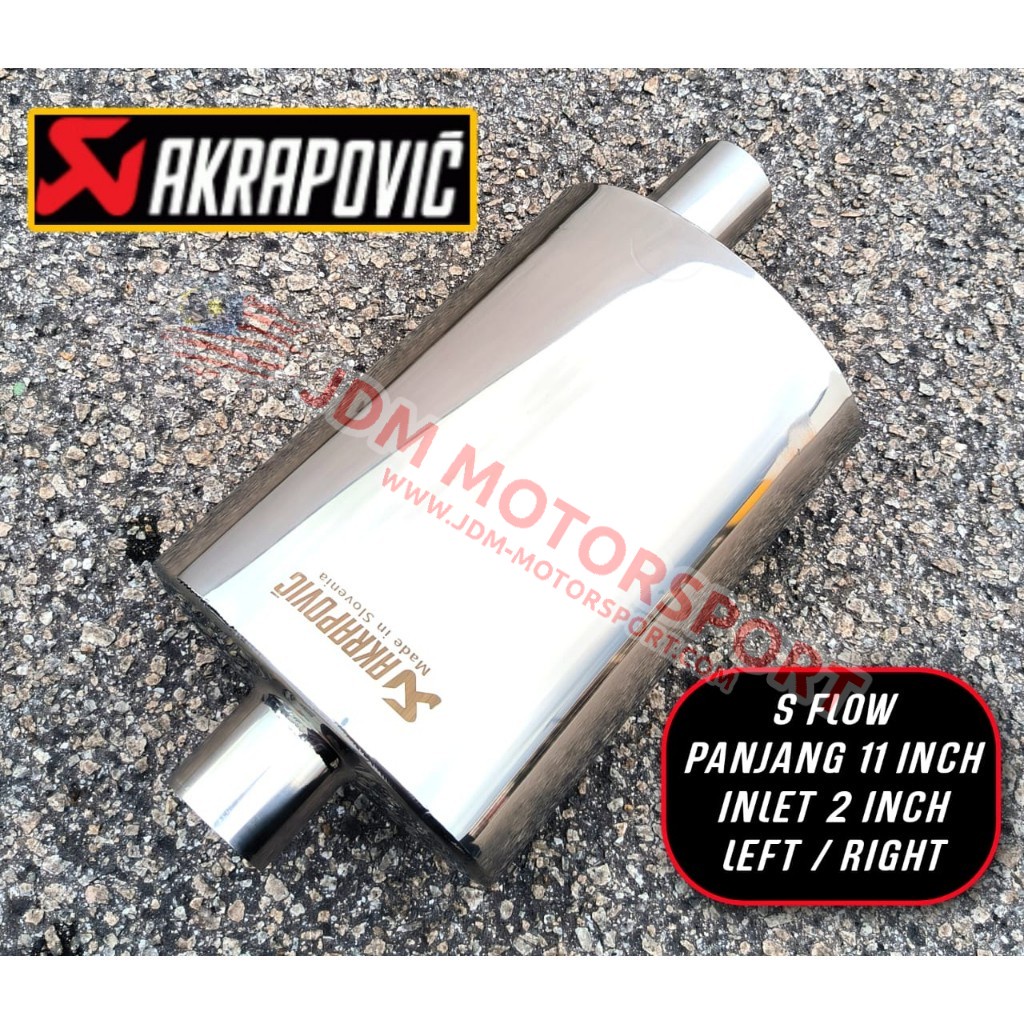 🔥AKRAPOVIC S FLOW Bujur Muffler, Bunyi Sport Padu, Stock Sedia | Shopee ...