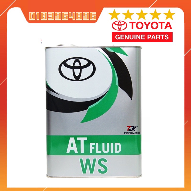 Toyota Genuine ATF WS Fluid Oil 4L (Imported from Japan) Automatic ...