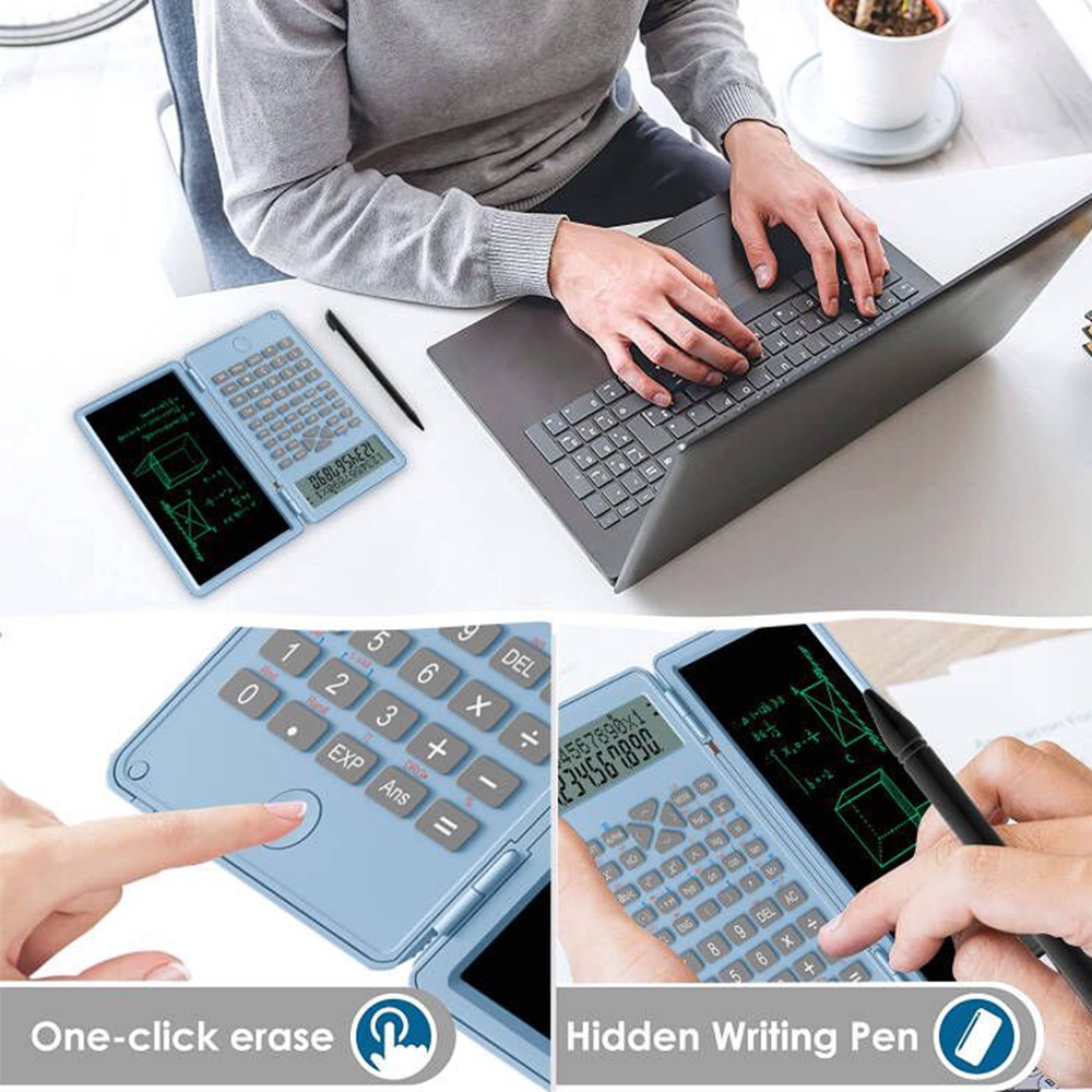 Scientific Calculator with Writing Pad 6 Inch LCD Screen Foldable ...