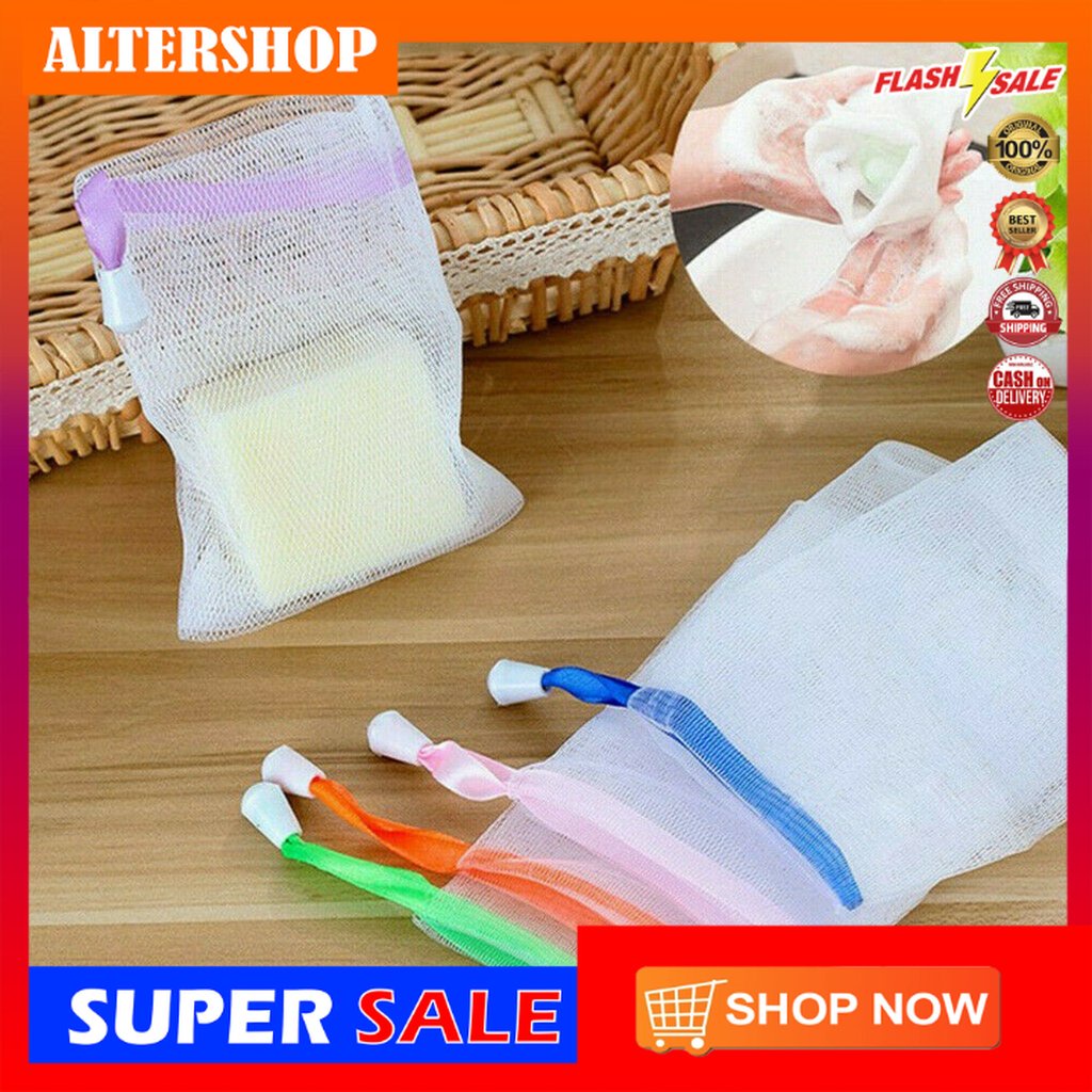 FREEBIES Soap Sabon Net Mesh Soap Bag Saver Pouch Bar Soap Exfoliating ...