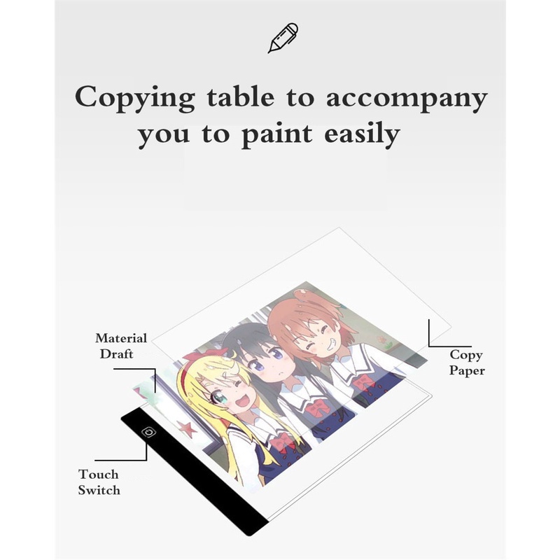 A3/A4 LED Drawing Tablet Digital Graphics Pad USB LED Light Box Copy ...