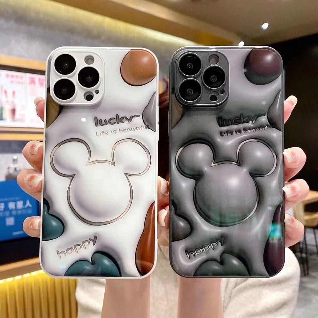 Mickey Liquid Glass Case Iphone 14 13 12 11 Pro Max Xr X/xs 14plus ...