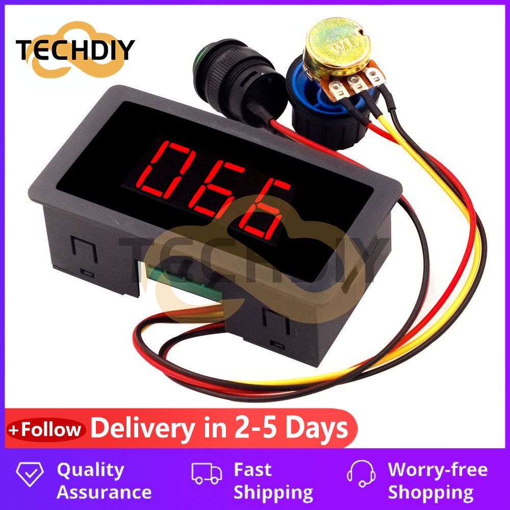 DC 6V 12V 24V Adjustable PWM DC Motor Speed Controller CCM5D Digital Display Regulator LED Motor ...