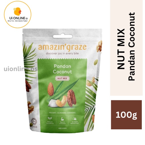 AMAZIN' GRAZE NUT MIX 100G - PANDAN COCONUT | Shopee Malaysia