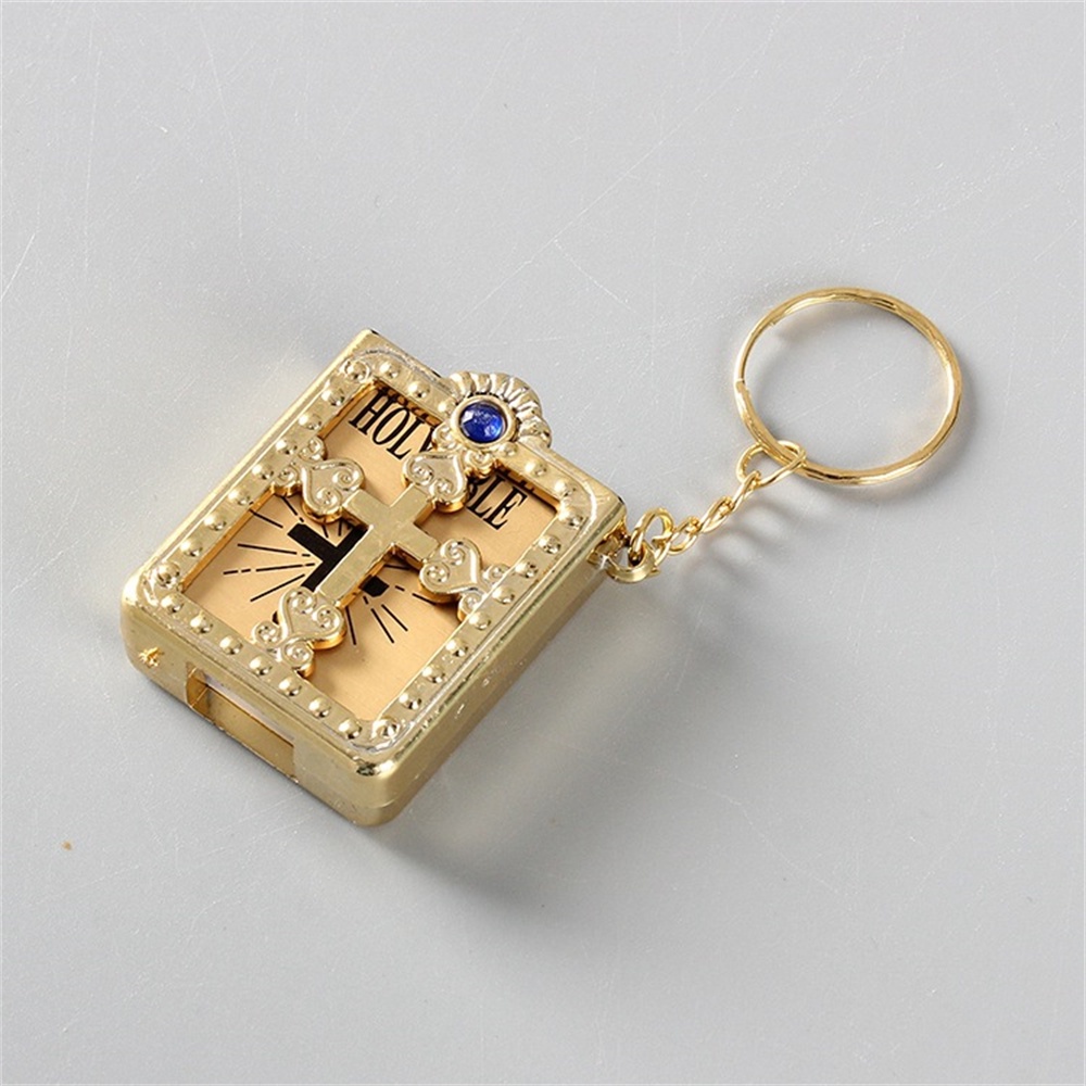 Mini HOLY Bible Keychain Religious Christian Jesus Cross Keyrings ...