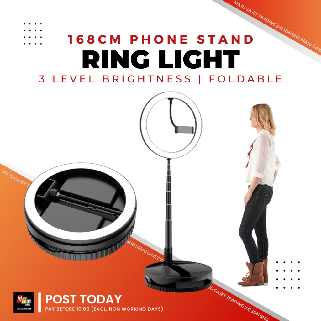 168cm Ring Light Table Tripod Tinggi Overhead Shooting Desktop ...