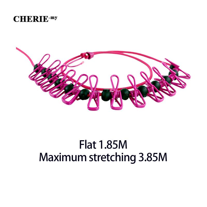 [In Stock] Retractable Elastic Laundry Drying Clothes Line, Travel ...