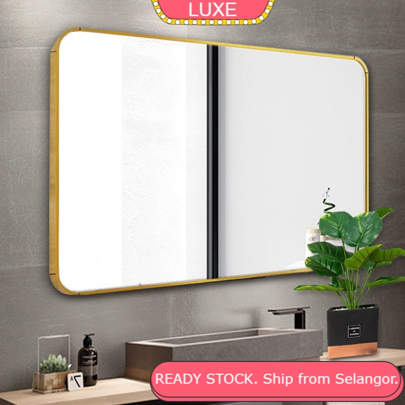 LUXE Aluminium Rectangle Mirror Wall Mirror Vanity Mirror Bathroom ...