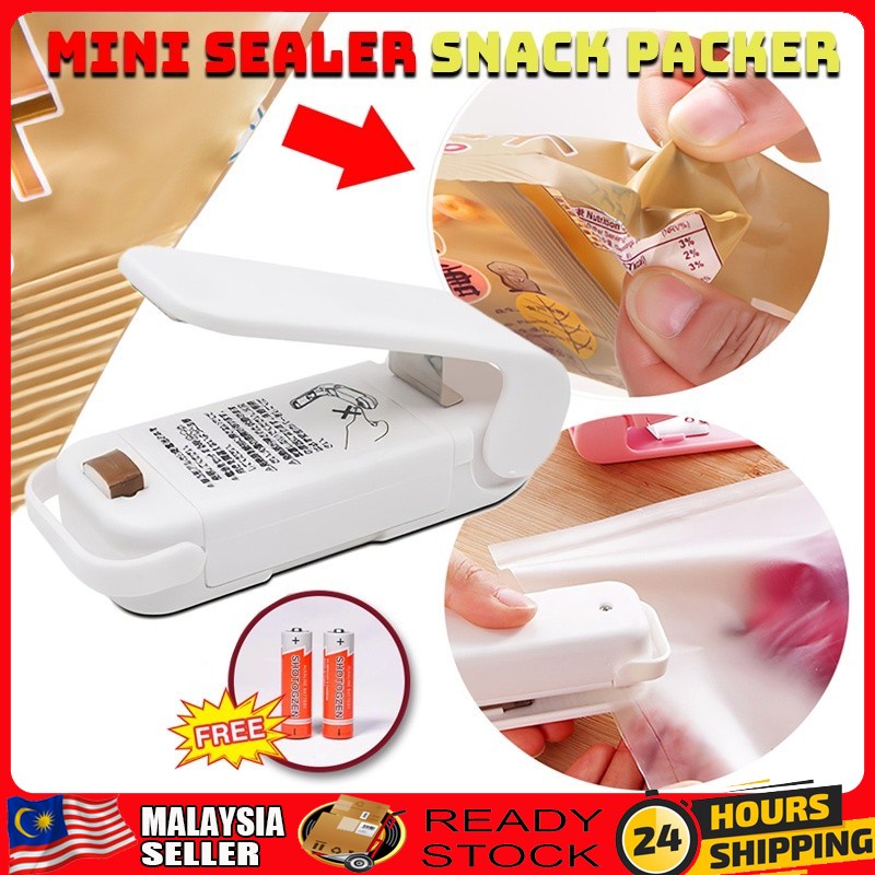 Portable Snacks Bag Packer Mini Sealer Machine One Sec Quick Sealing ...
