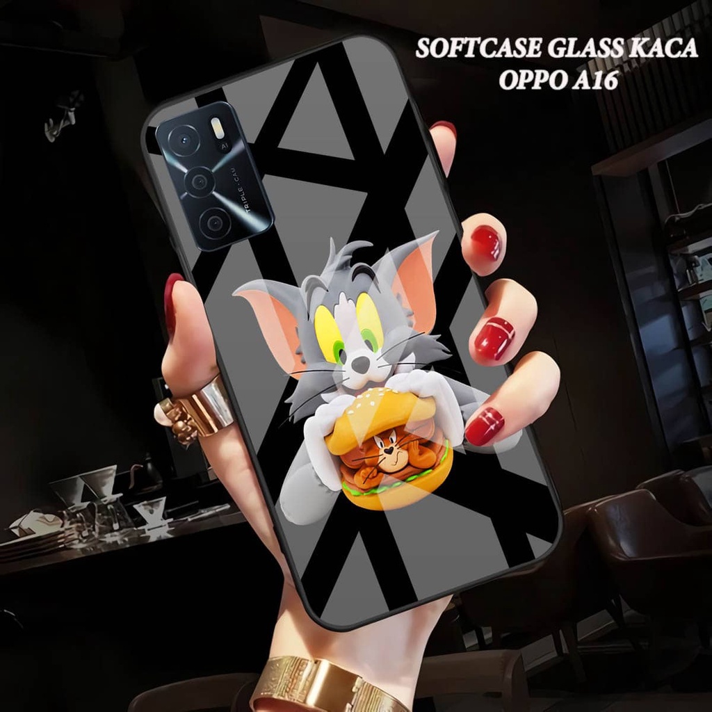 HP OPPO A16 Glass Softcase - OPPO A16 [A93] Mobile Phone Protective ...
