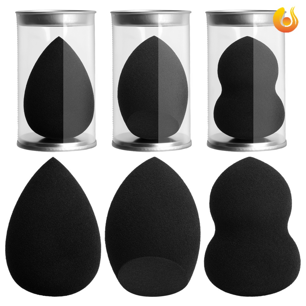 3 Styles Black Water Absorbing Beauty Egg/ Cheek Powder Blusher ...