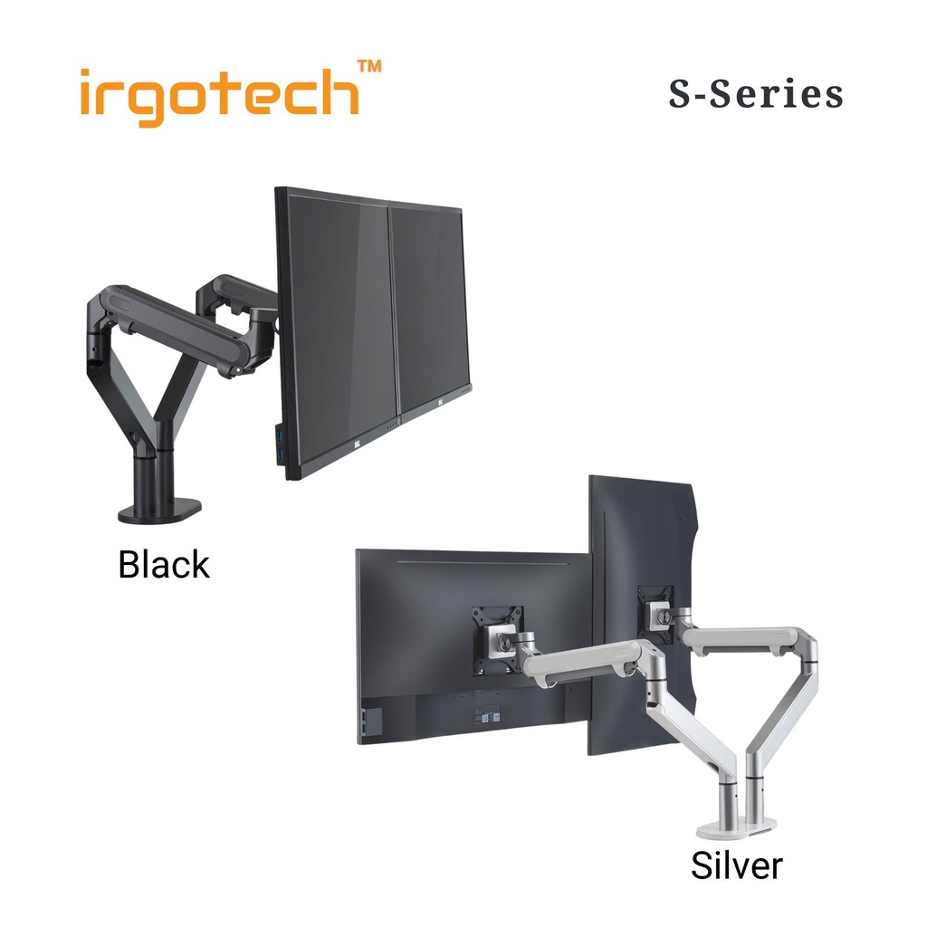 IRGOTECH S-Series Premium Dual Monitor Stand 17-32 inch Monitor Mount ...