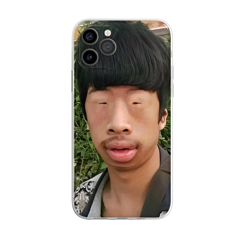恶搞炸裂眯眼男巨丑手机壳苹果14iPhone13promax沙雕11/12罕见xs8Spooky explosion of squinting ...