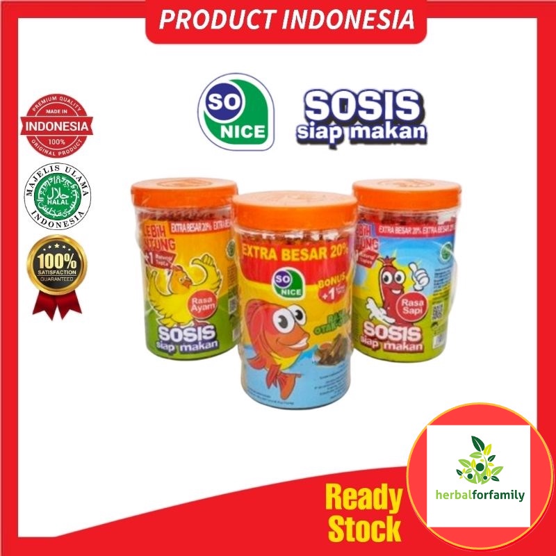 So Nice Sosis 1Pcs 21gm Product Indonesia Ayam Sapi Chicken HotDog ...