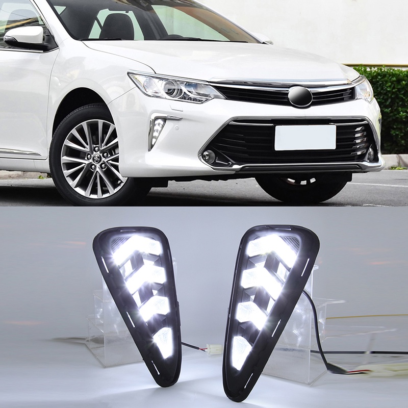 2PCS LED Daytime Running Light For Toyota Camry MK7 XV50 2015-2017 Turn ...