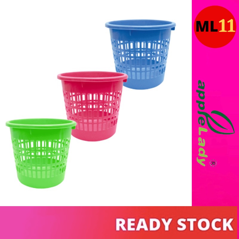 APPLE LADY Waste Paper Basket Bin / Plastic Rubbish Bin / Office ...