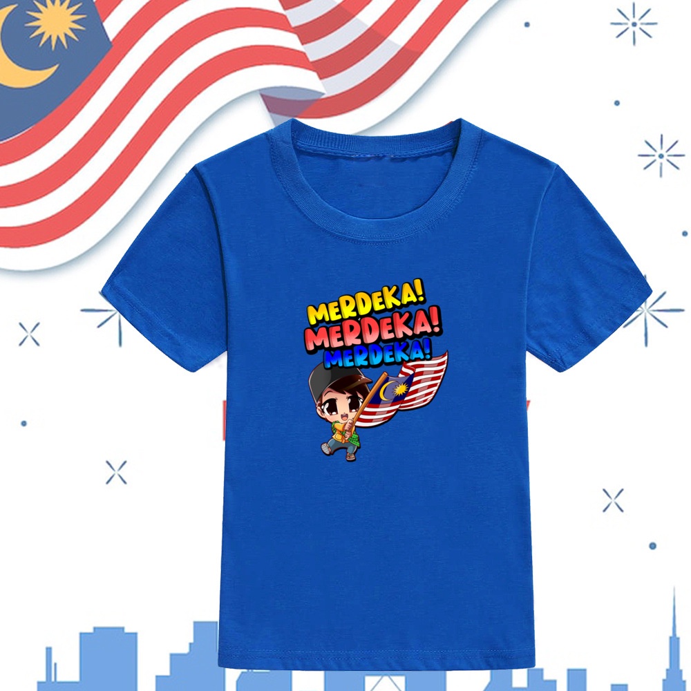 Hari Merdeka Tshirt Patriotic Girl Boy Kids T Shirt Malaysia ...